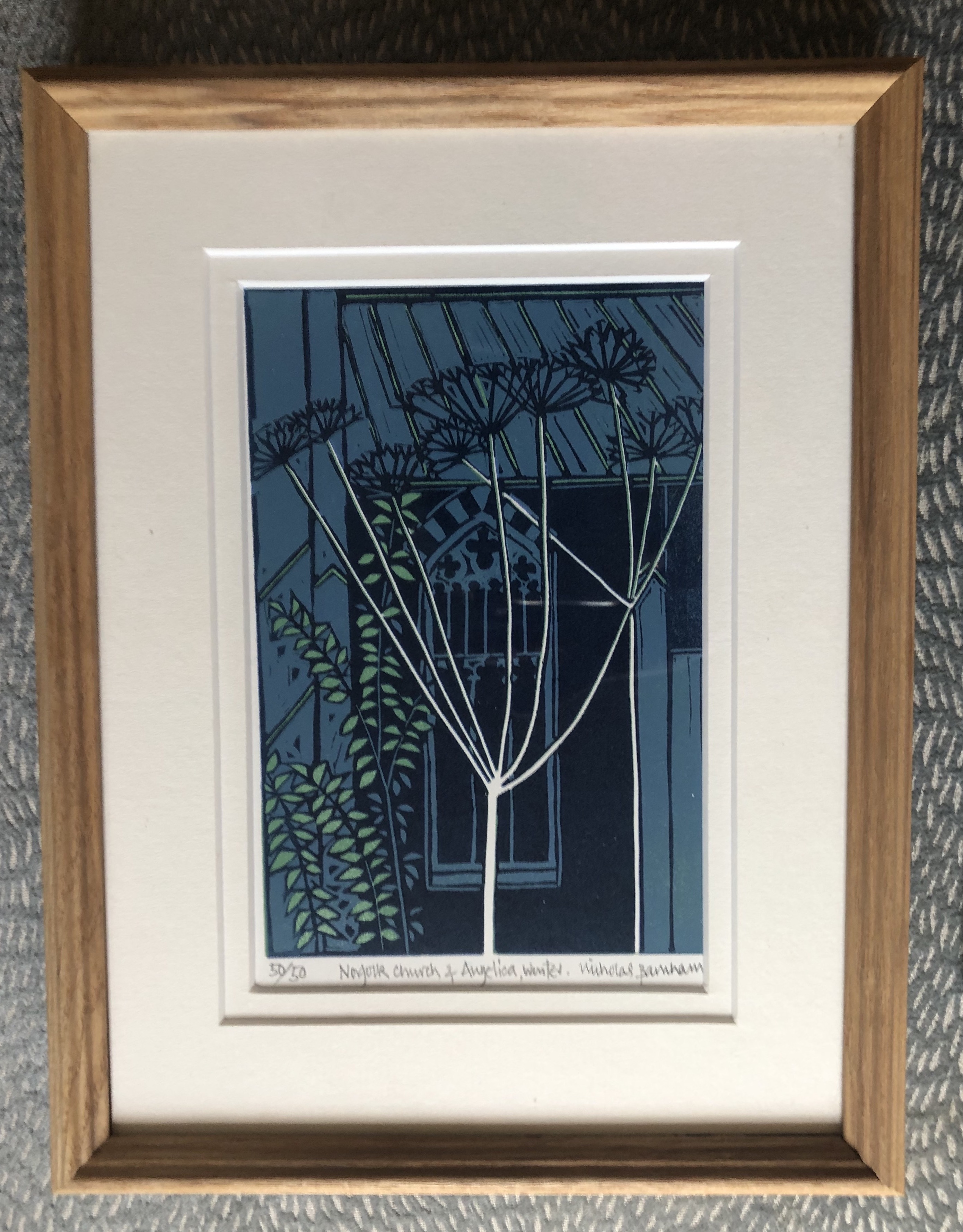 Norfolk Church and Angelica, Winter | Robert Eagle Fine Art